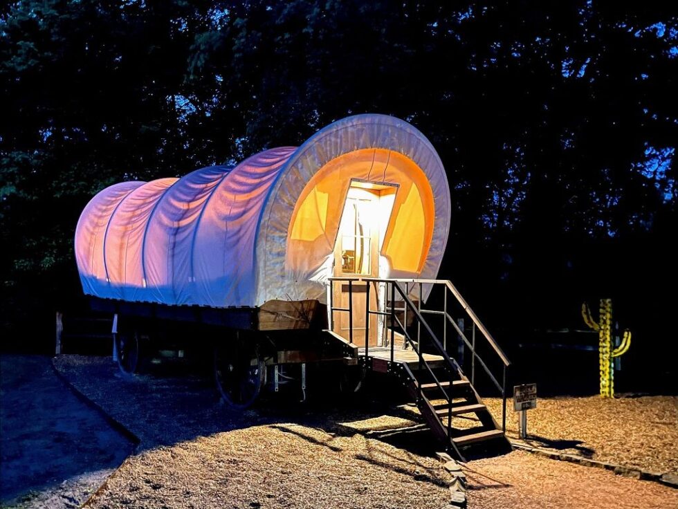 Covered Wagon Camping: Unique Places to Stay in Texas | That Texas Couple