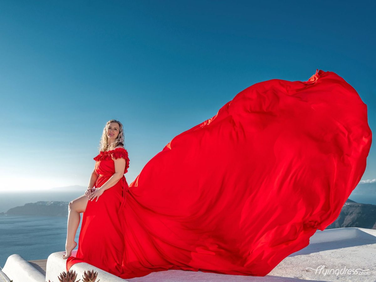 Flying Dress Santorini Photoshoot: Everything You Need to Know | That ...